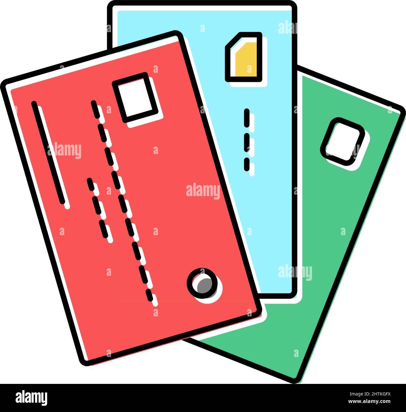 different card color icon vector illustration Stock Vector Image & Art ...