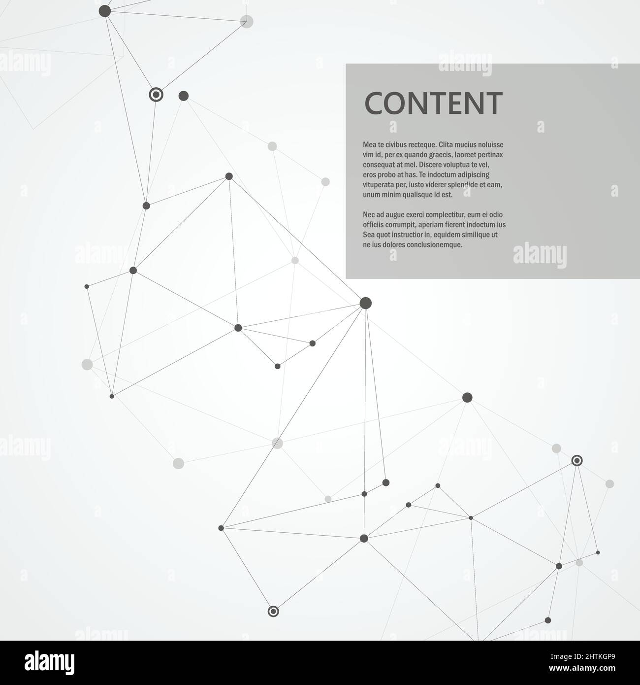 Abstract molecules connect design. Atoms technology structure with ...