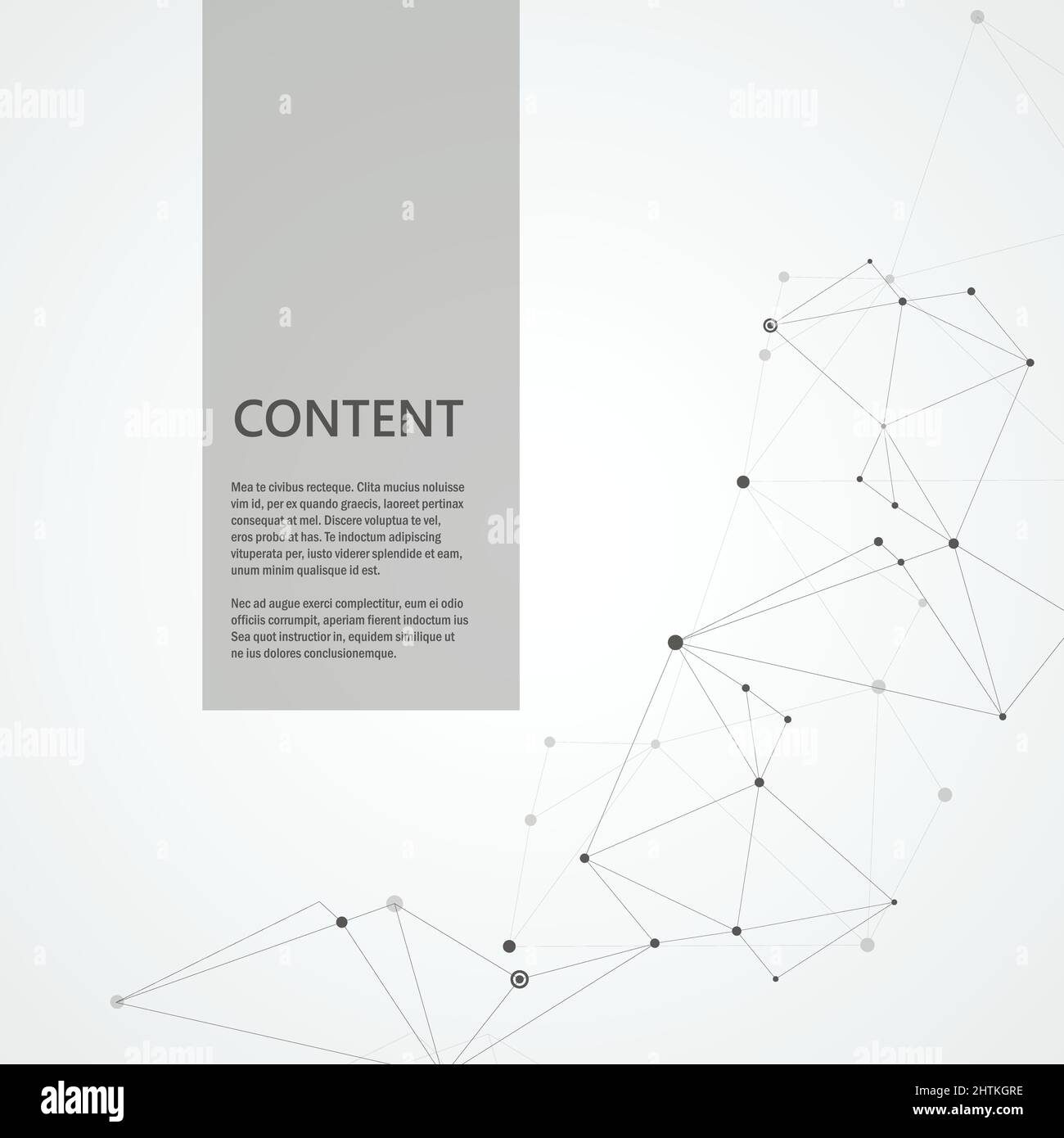 Abstract molecules connect design. Atoms technology structure with ...