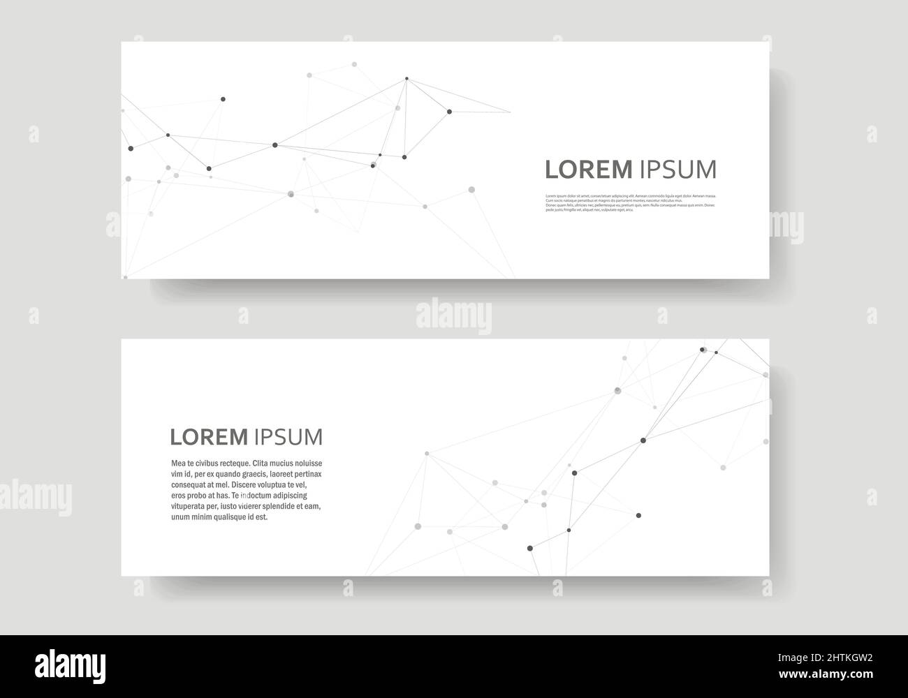 Set vector horisontal template with connect design. Abstract geometric pattern, compound dots ...