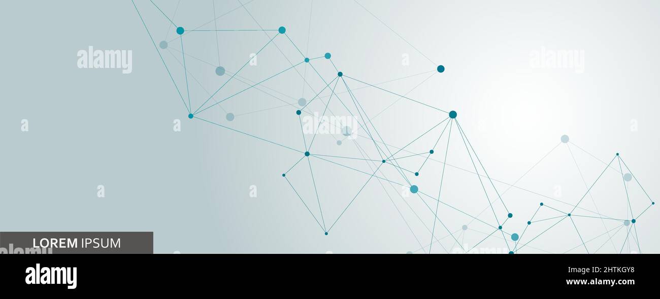 Scientific polygonal horisontal background with abstract connecting ...