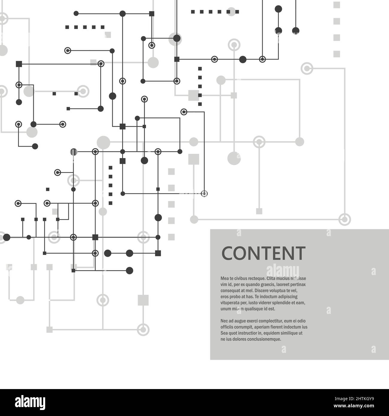 Network and connect lines and dots. Technology square communication ...