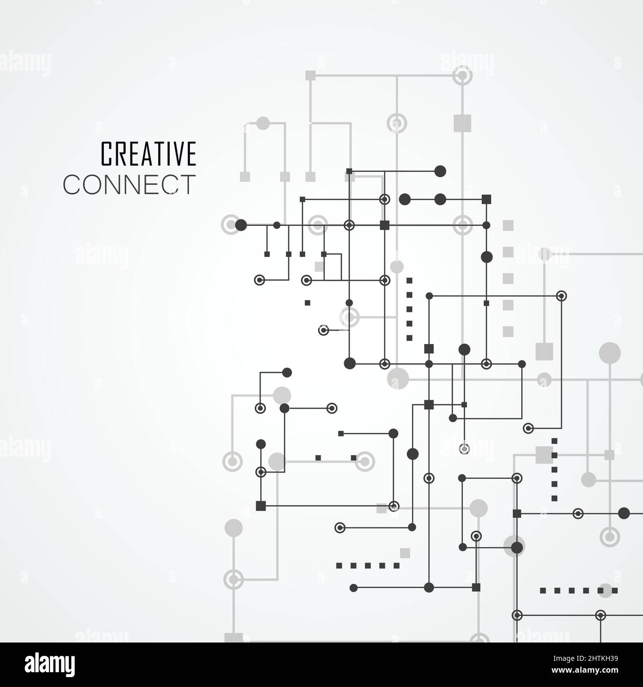 Network and connect lines and dots. Technology square communication ...