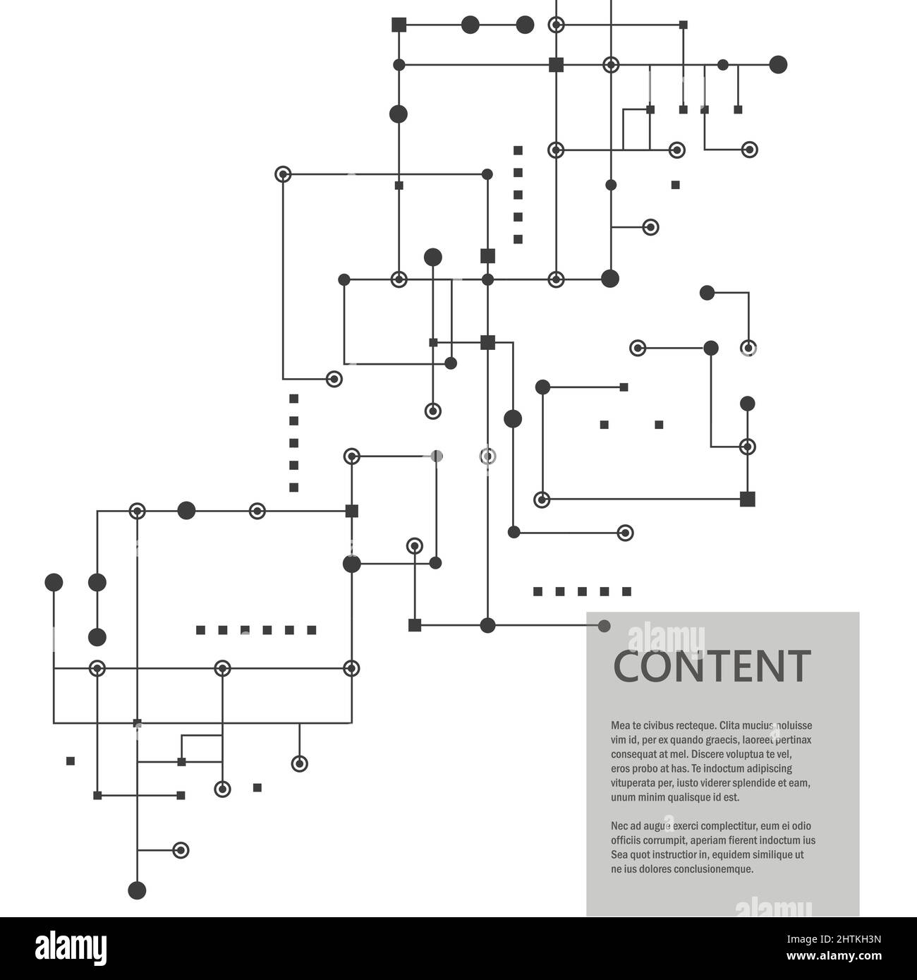 Network and connect lines and dots. Technology square communication ...