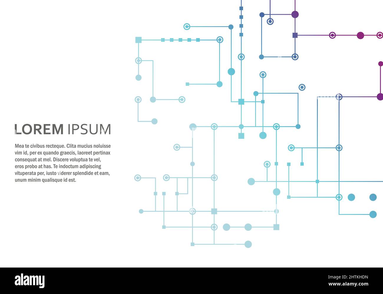 Circuit technology background, connected dots and lines. Vector abstract design Stock Vector ...