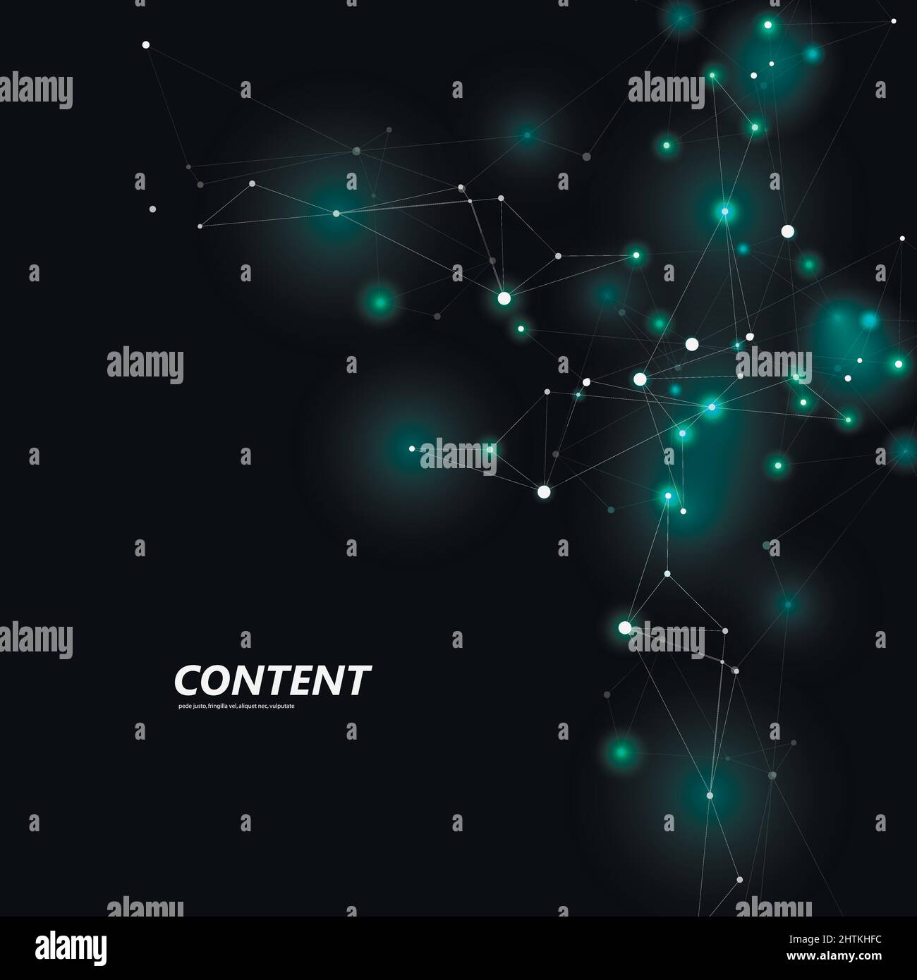 Abstract Triangle Structure Network Design With Connecting Dot And Line Vector Dark Space