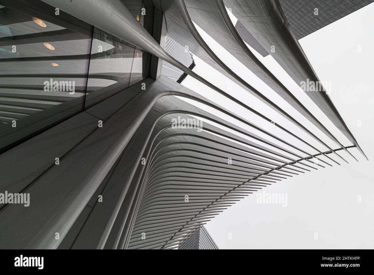 High angle shot of world trade center new complex in New York, USA ...