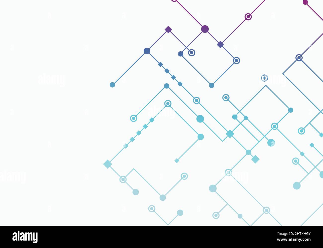 Circuit technology background, connected dots and lines. Vector abstract design Stock Vector ...