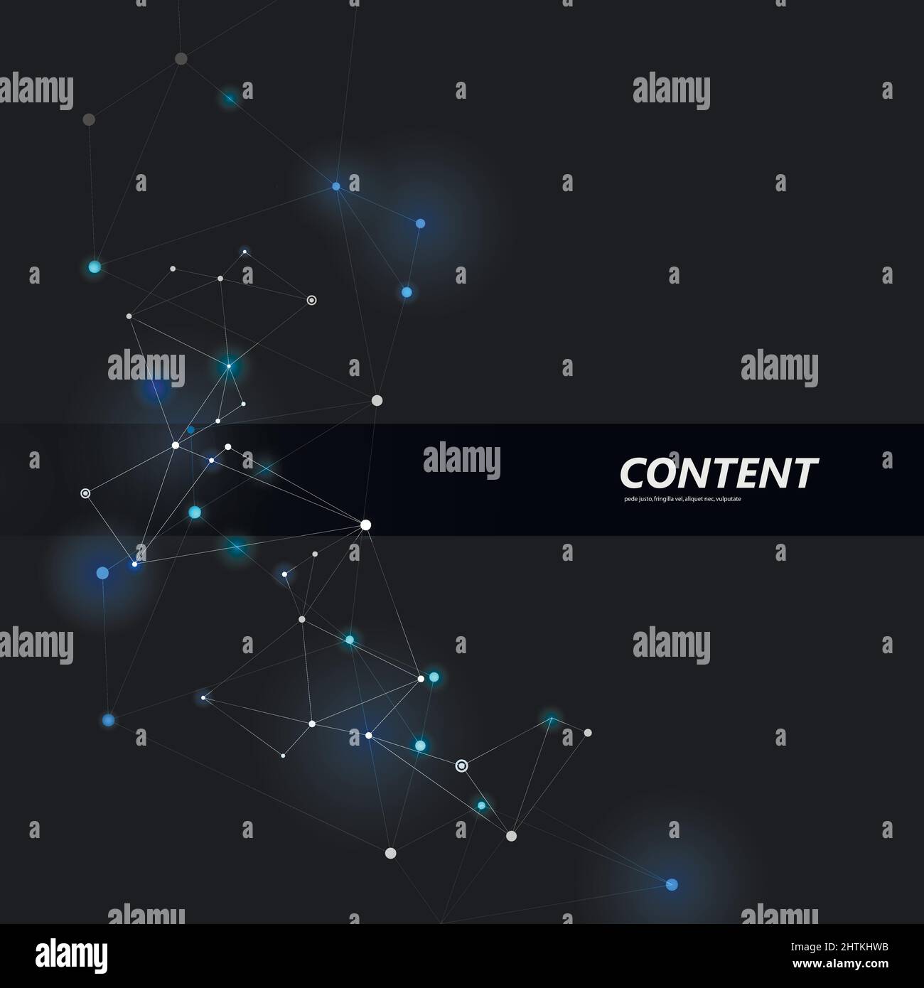 Abstract Triangle Structure Network Design With Connecting Dot And Line Vector Dark Space