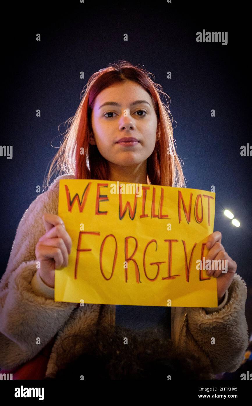 Girl protestor hi-res stock photography and images - Alamy