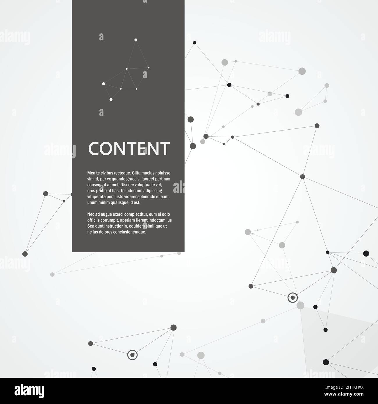 Points connected by straight lines into simple creative forms Stock ...