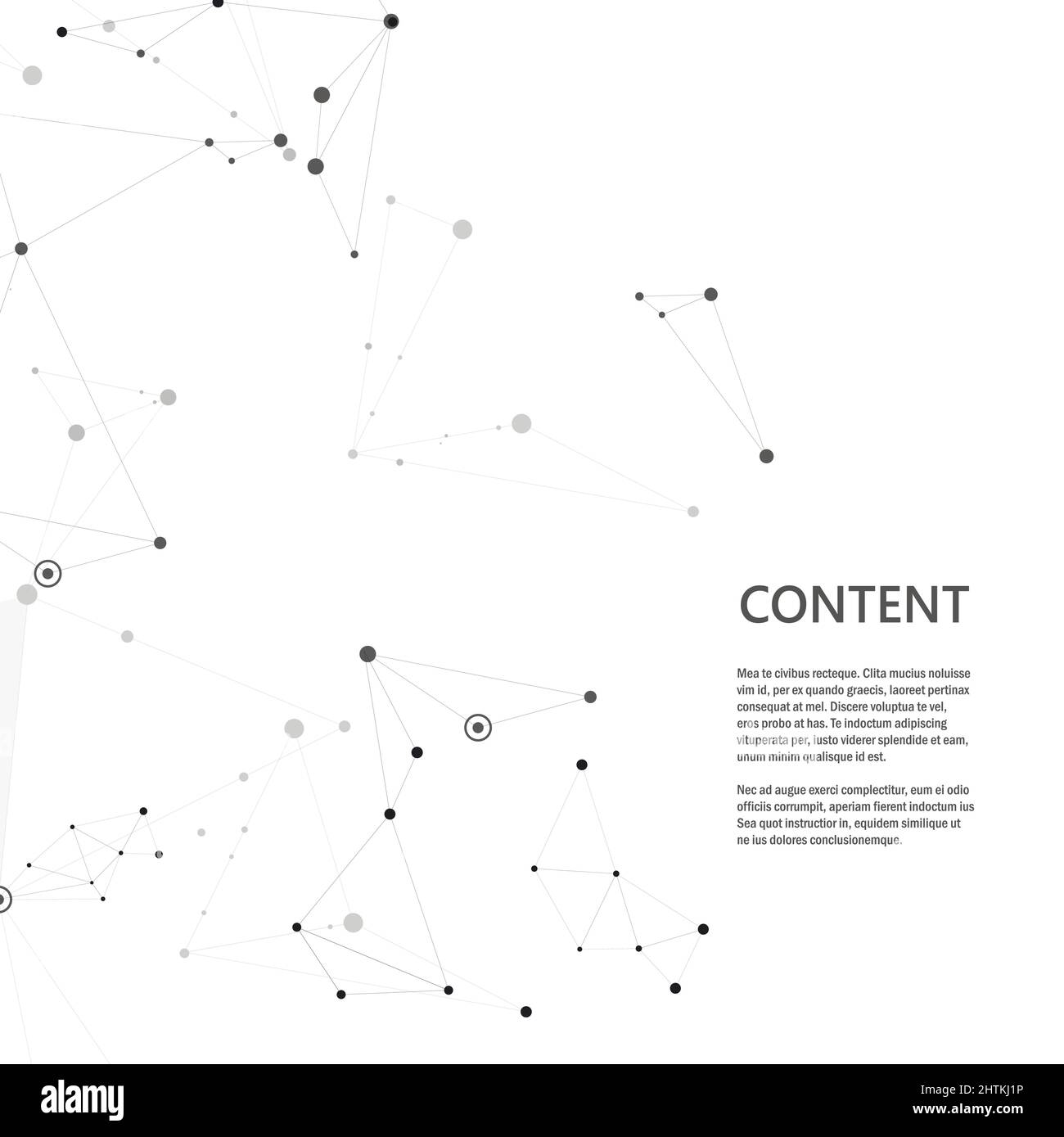 Points connected by straight lines into simple creative forms Stock ...