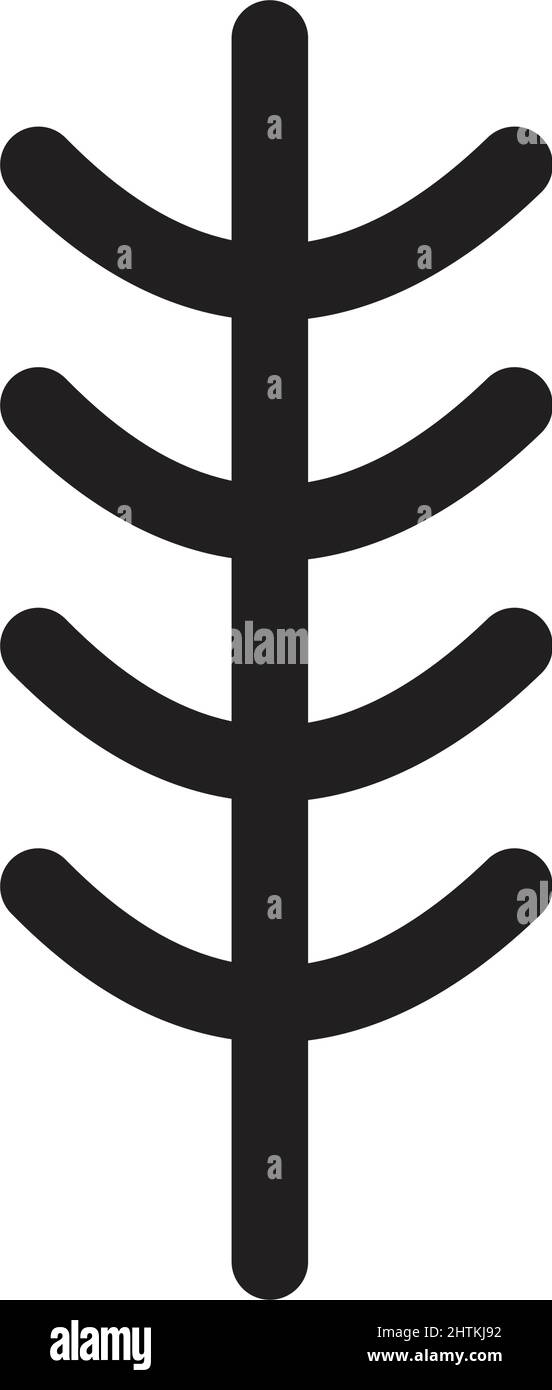 Tree icon vector glyph symbol for nature, ecology and environment in a ...