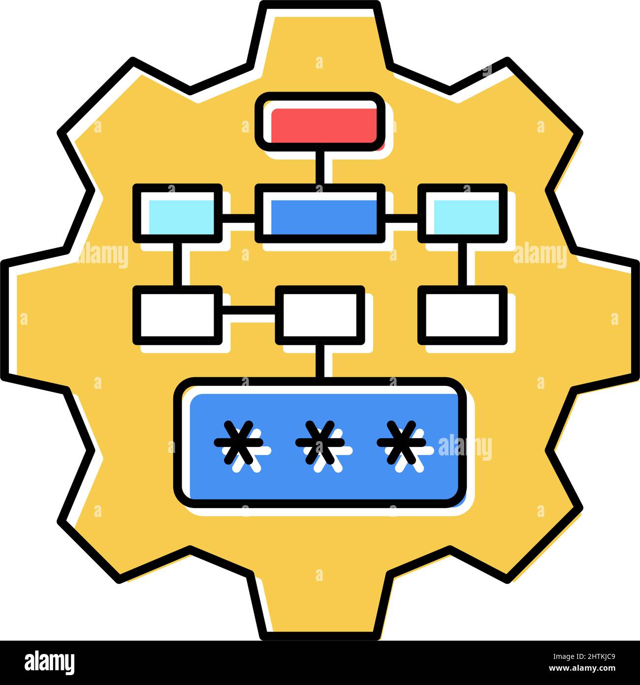 Multilevel password color icon hi-res stock photography and images - Alamy