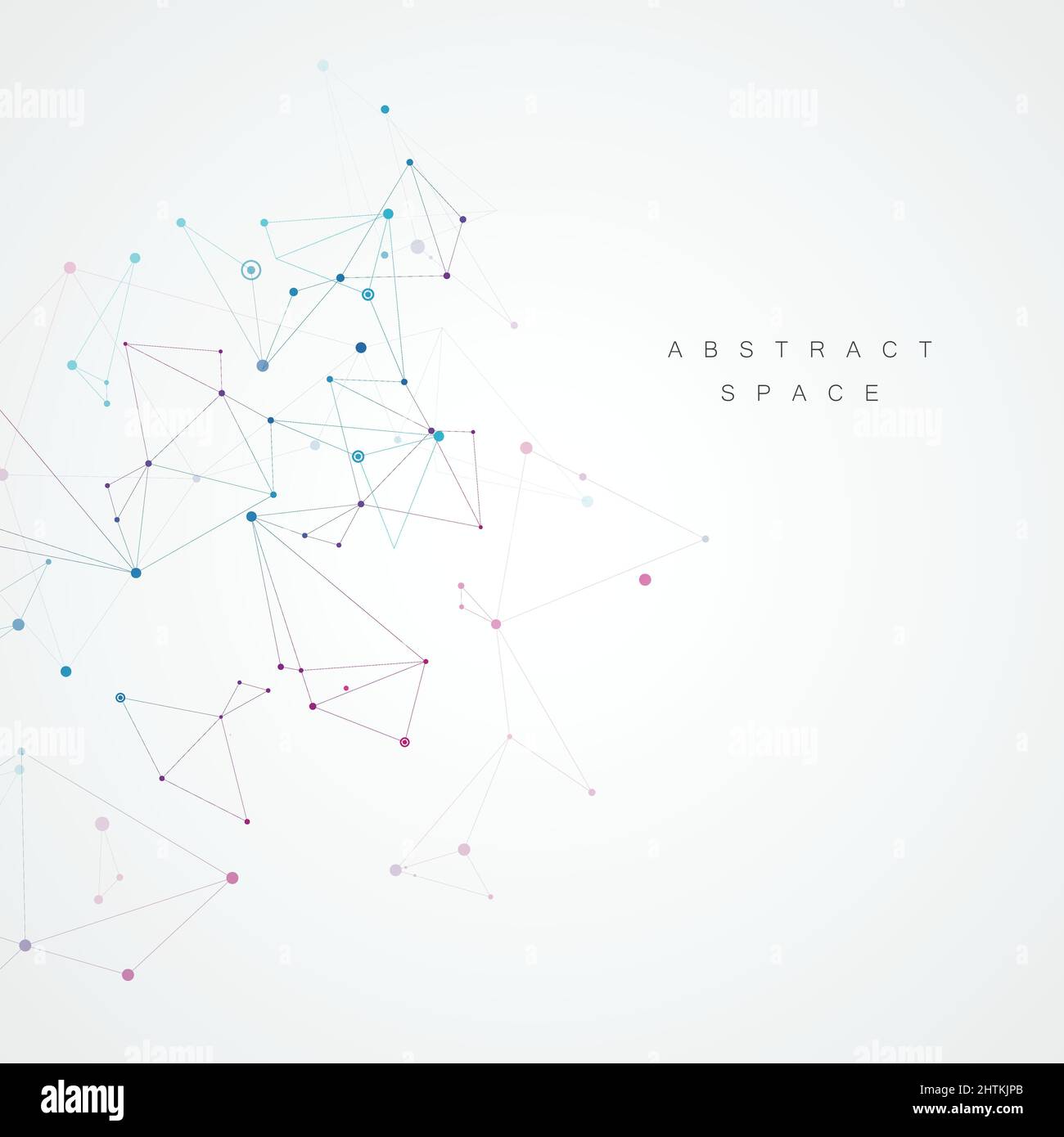 Lines connecting creative grid points on surface. Abstract cover ...