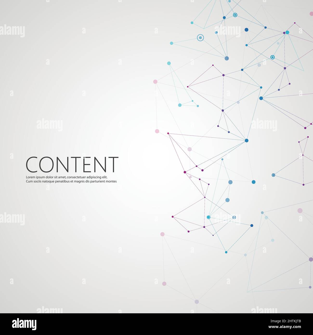 Lines connecting creative grid points on surface. Abstract cover ...