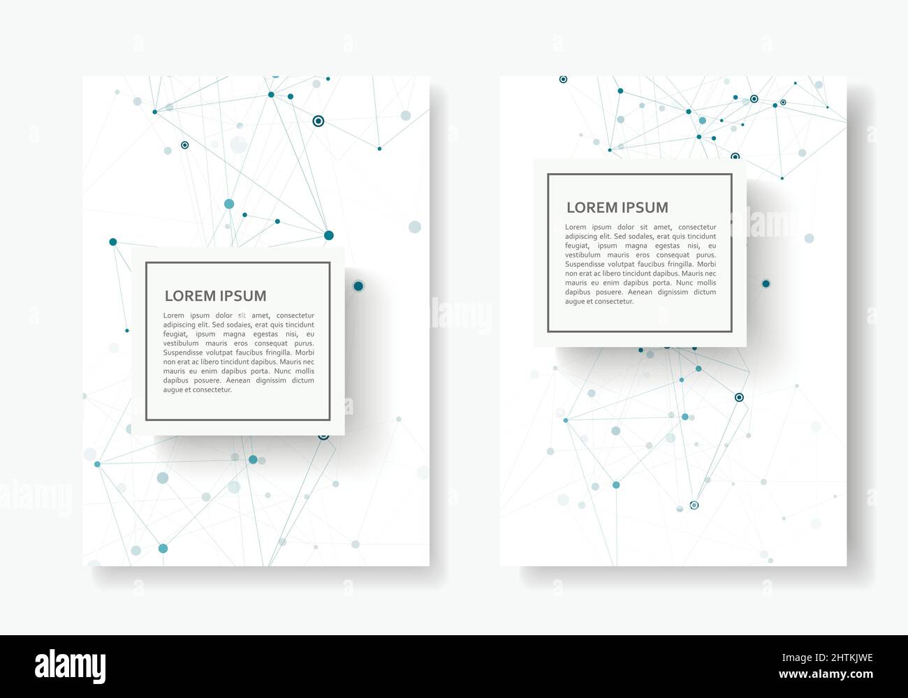 Abstract Connect Background With Connected Lines And Dots Modern Vector Templates Brochure