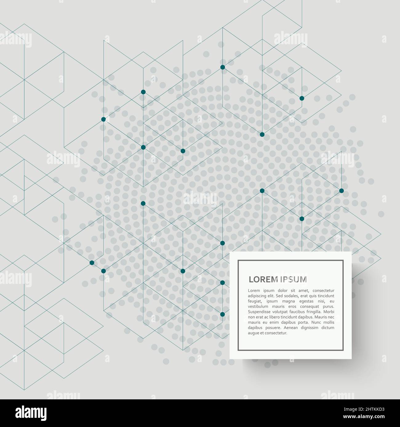 Abstract background with hexagon pattern and dots Stock Vector Image ...