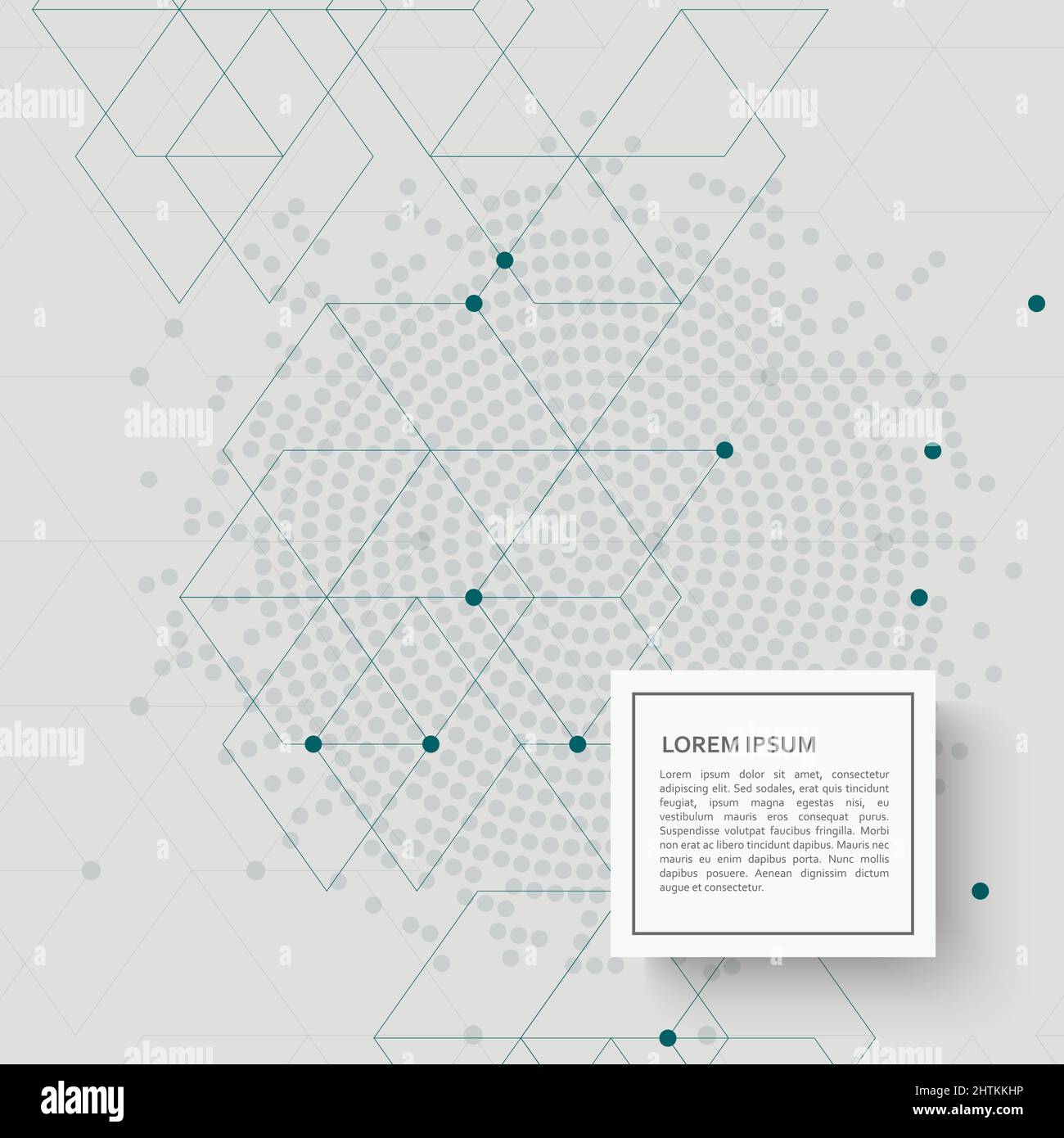 Abstract background with hexagon pattern and dots Stock Vector Image ...