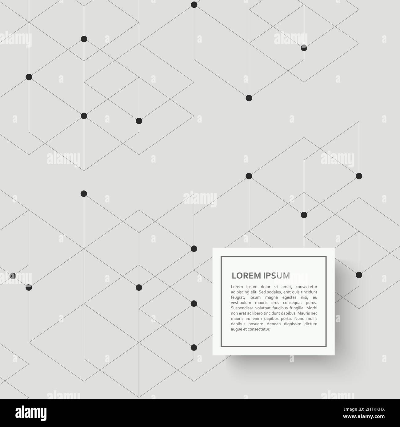 Abstract background with hexagon pattern and dots Stock Vector Image ...