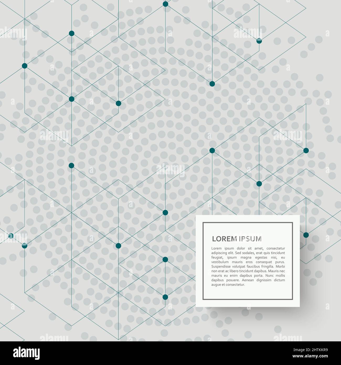 Abstract background with hexagon pattern and dots Stock Vector Image ...