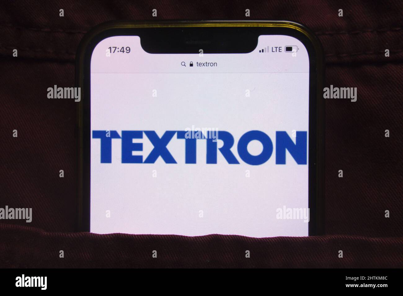 KONSKIE, POLAND - February 27, 2022: Textron Inc logo displayed on ...