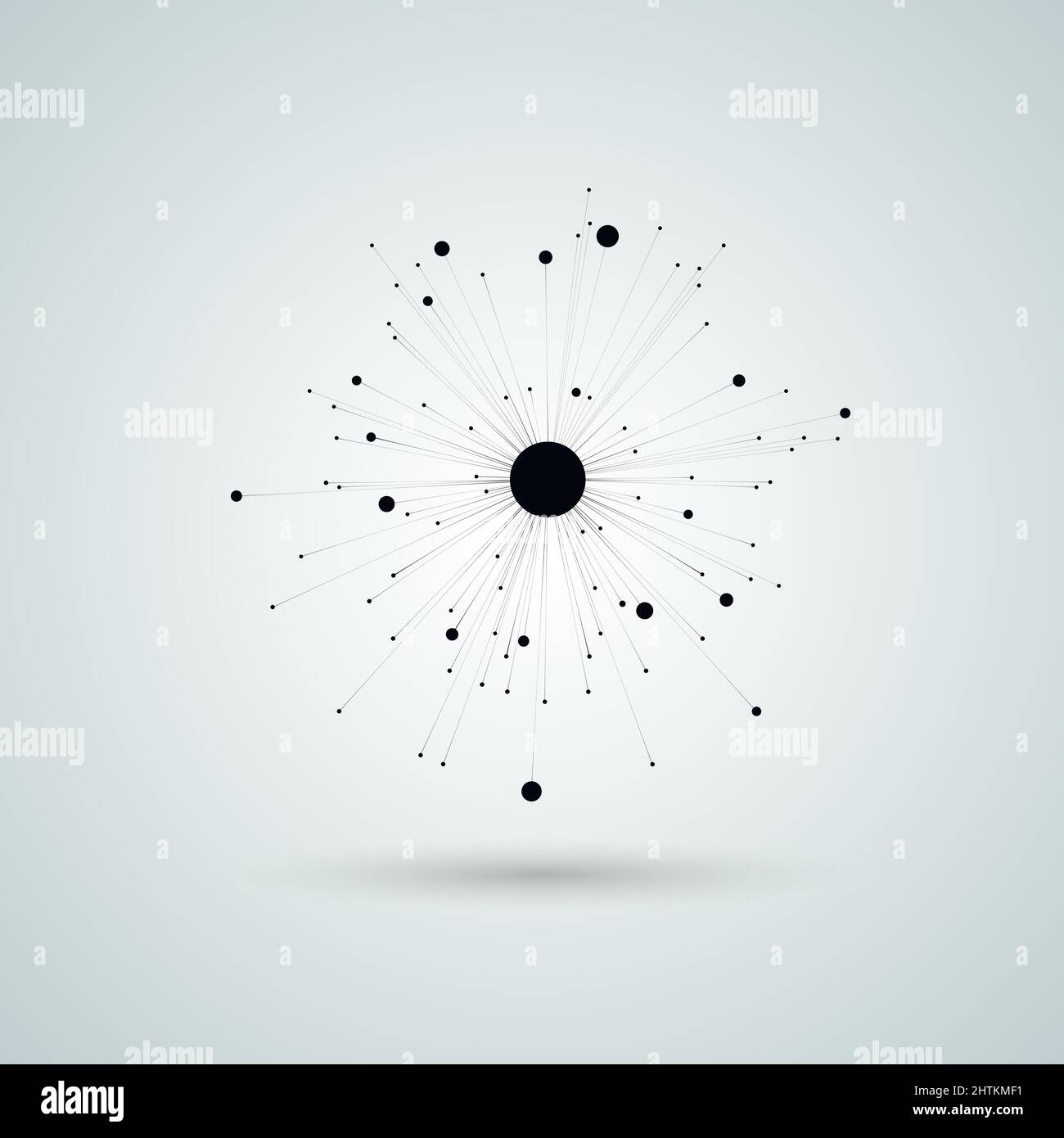 Vector dots and lines connect design with circle Stock Vector Image ...