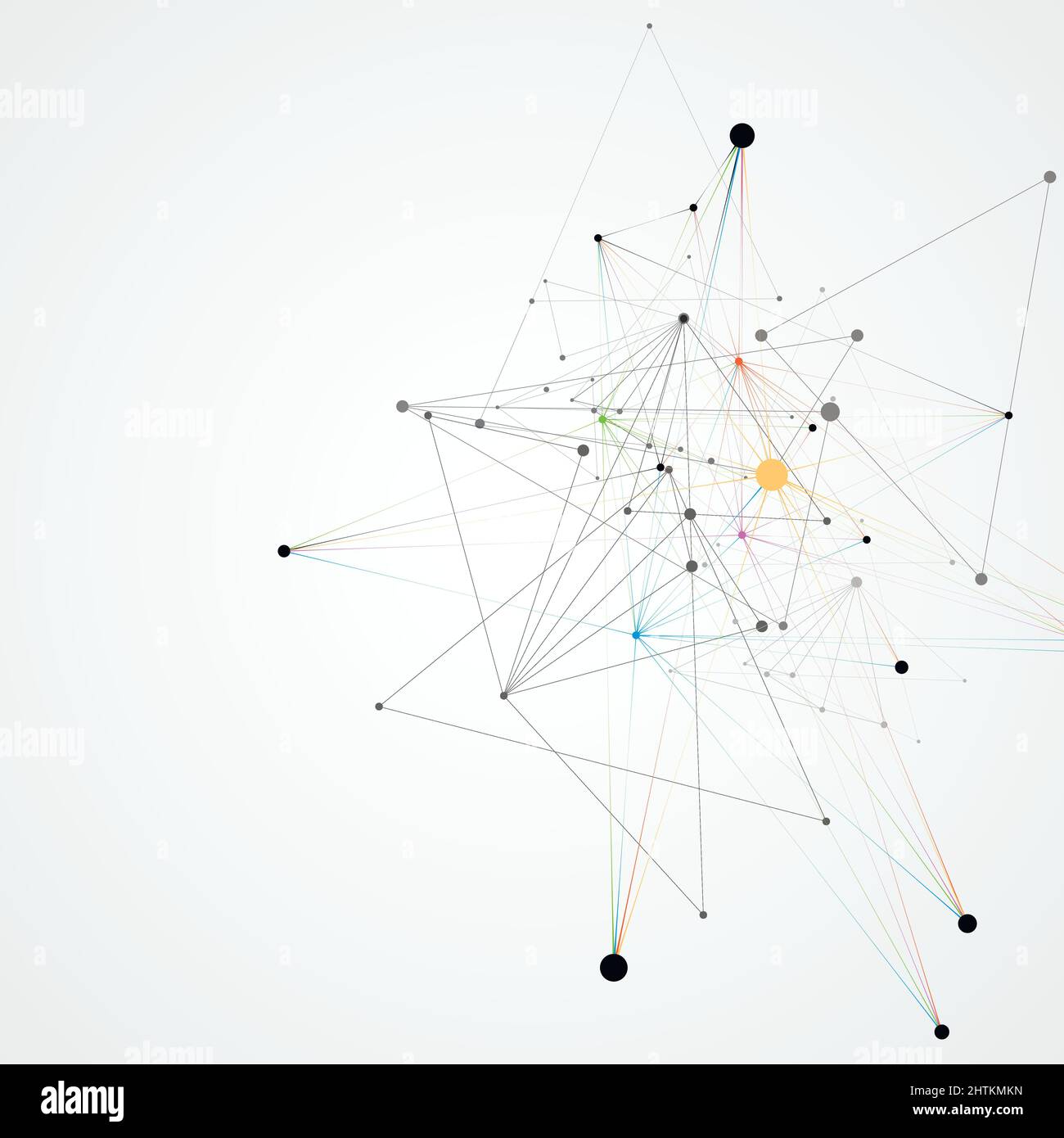 Abstract Molecular Network Pattern With Dynamic Lines And Points Stock Vector Image And Art Alamy