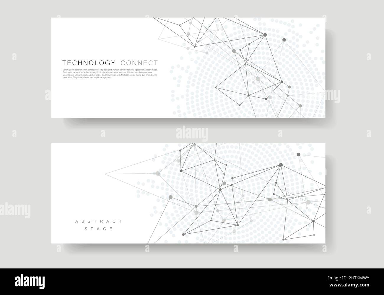 Abstract geometric background with connected lines and dots. Technology ...