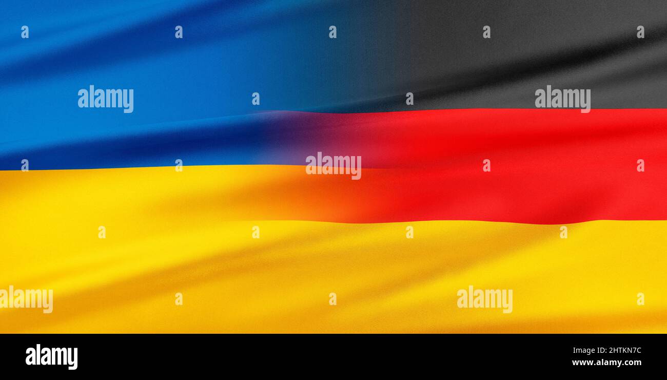 Flags of Germany and Ukraine Stock Photo - Alamy