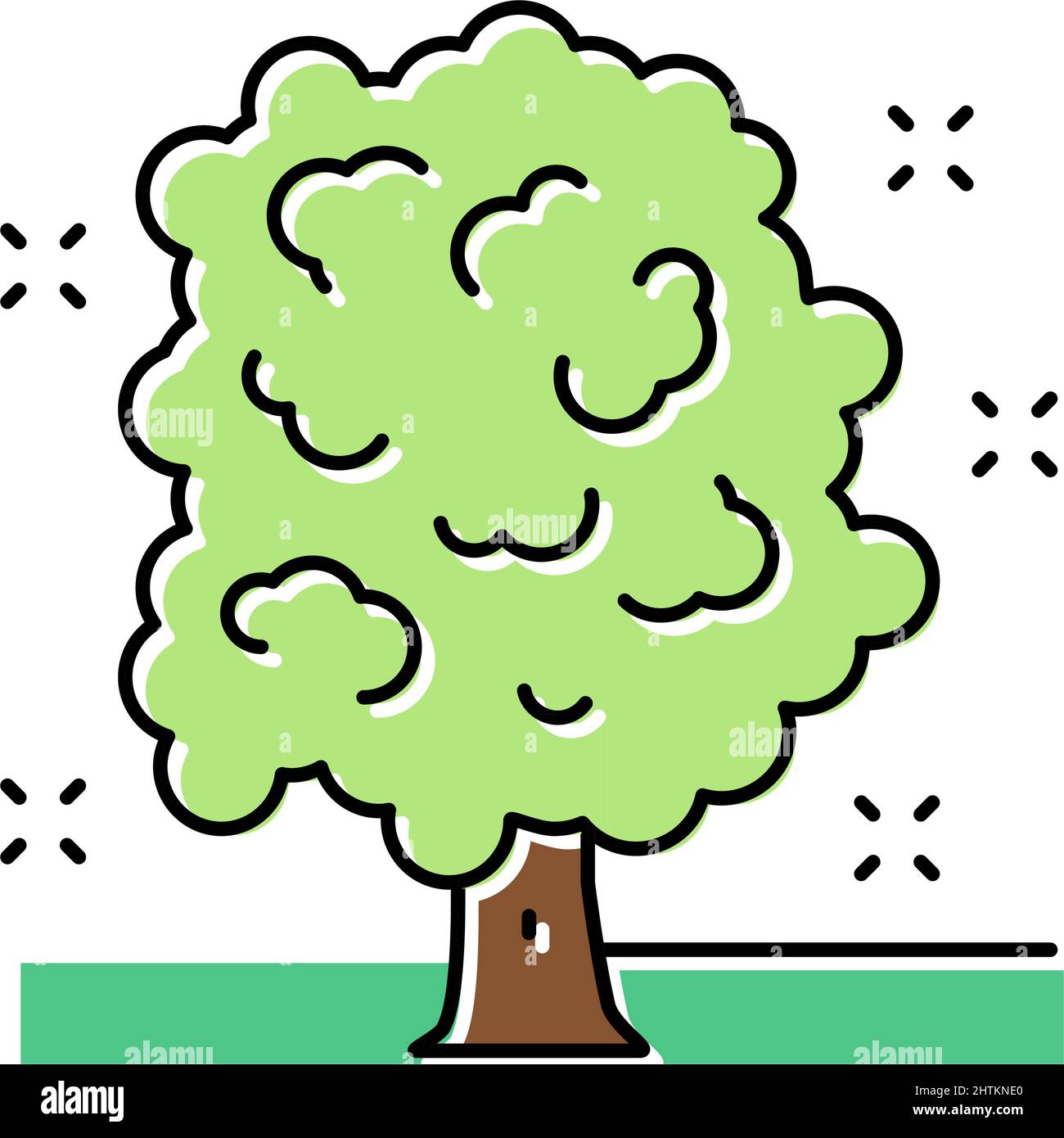 tree care services color icon vector illustration Stock Vector Image ...