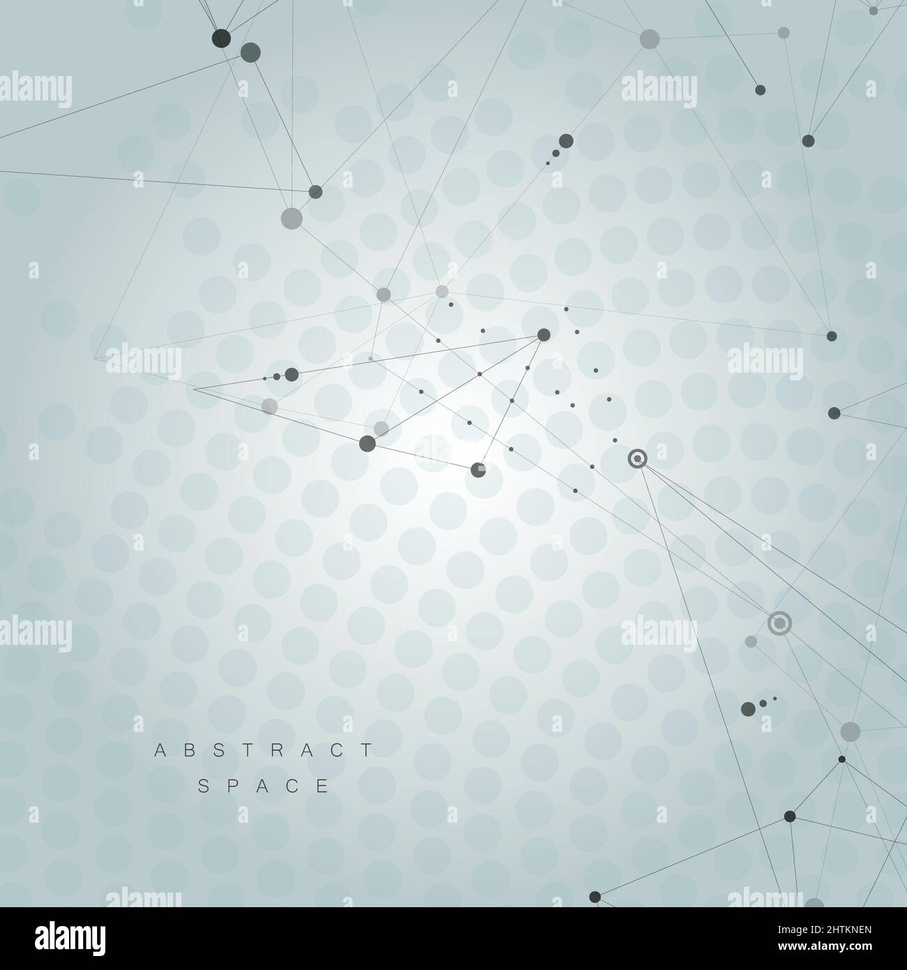 Geometric network abstract background with connected line and dots ...