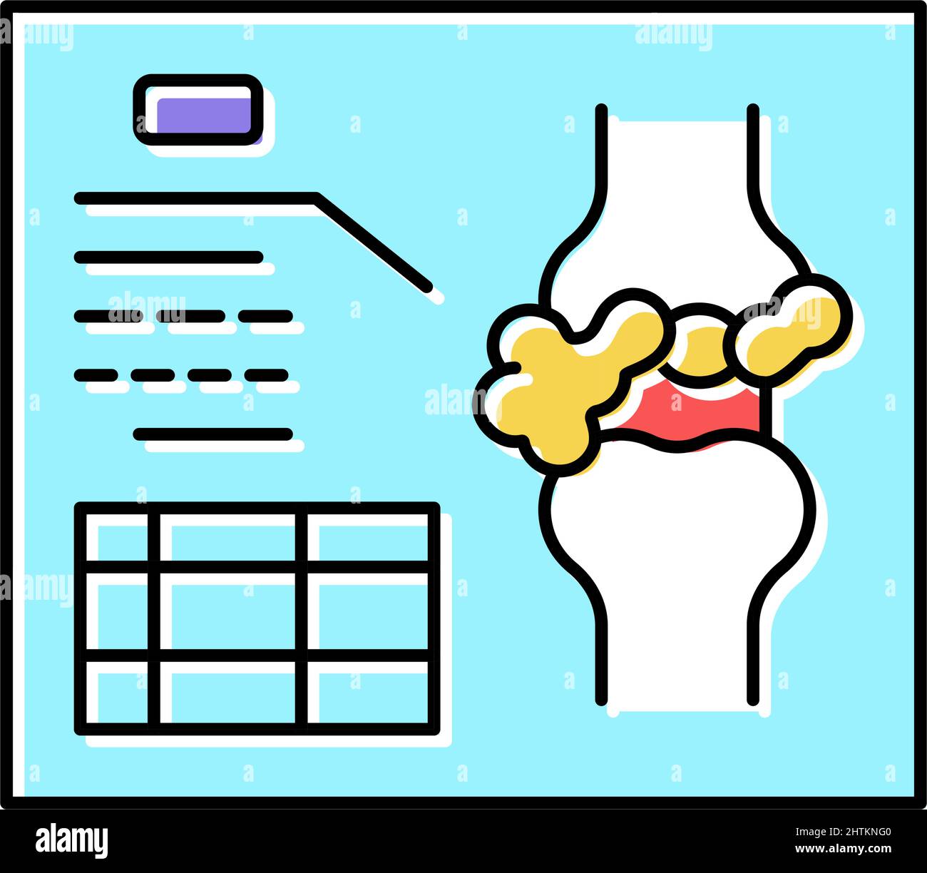 lumps analysis and researching color icon vector illustration Stock ...