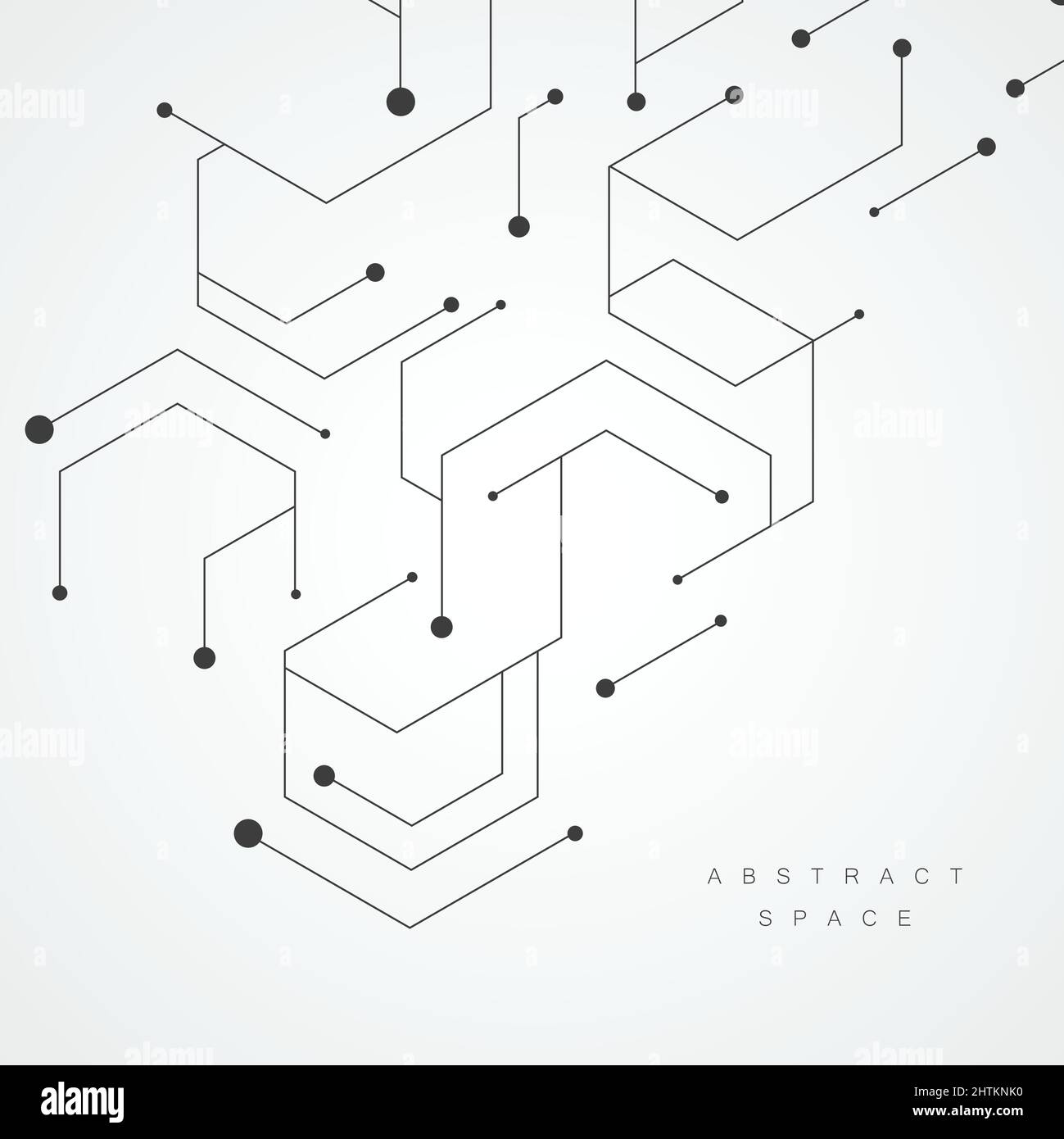 Hexagonal technology pattern. Molecular connect composition Stock ...
