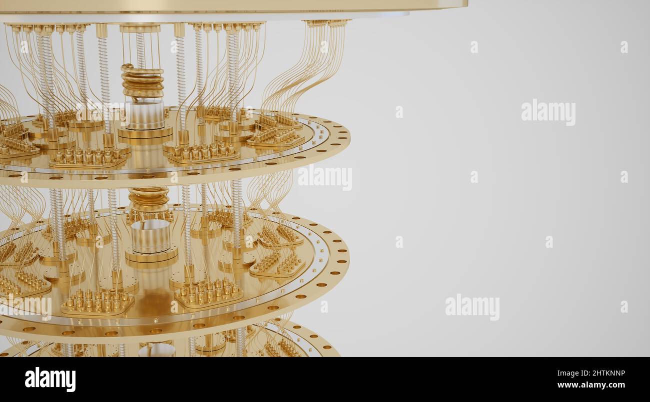 quantum computer white background Stock Photo - Alamy