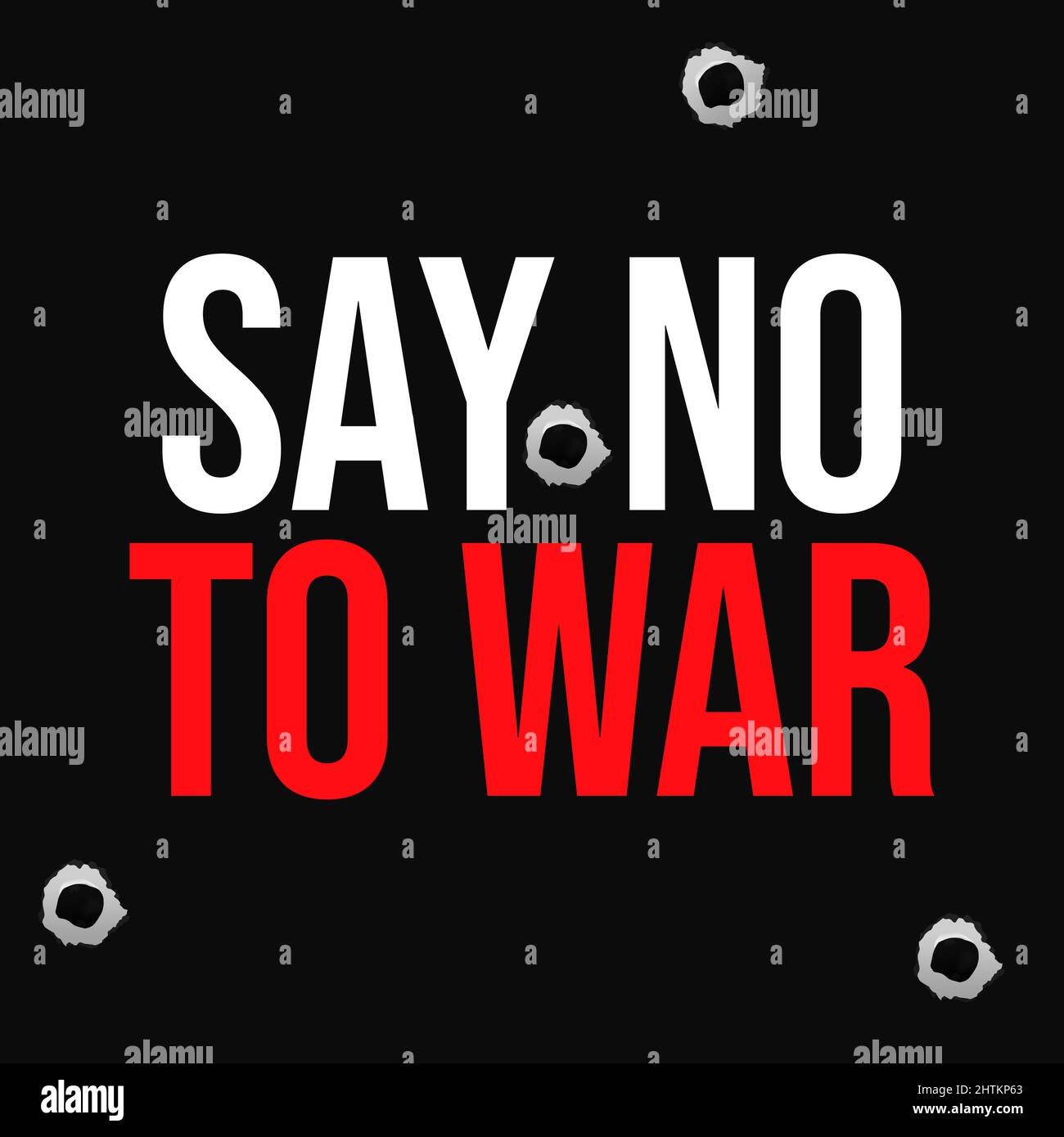 Say No to War Abstract Background with Bullet Shots Sign. Modern peace ...