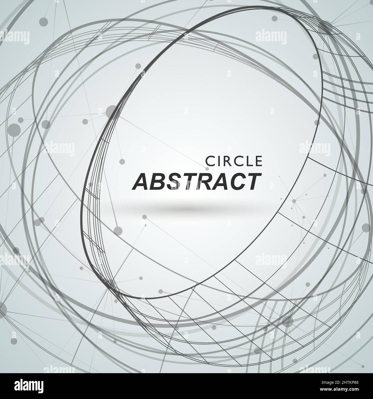 Abstract circle shapes with line and dots Stock Vector Image & Art - Alamy