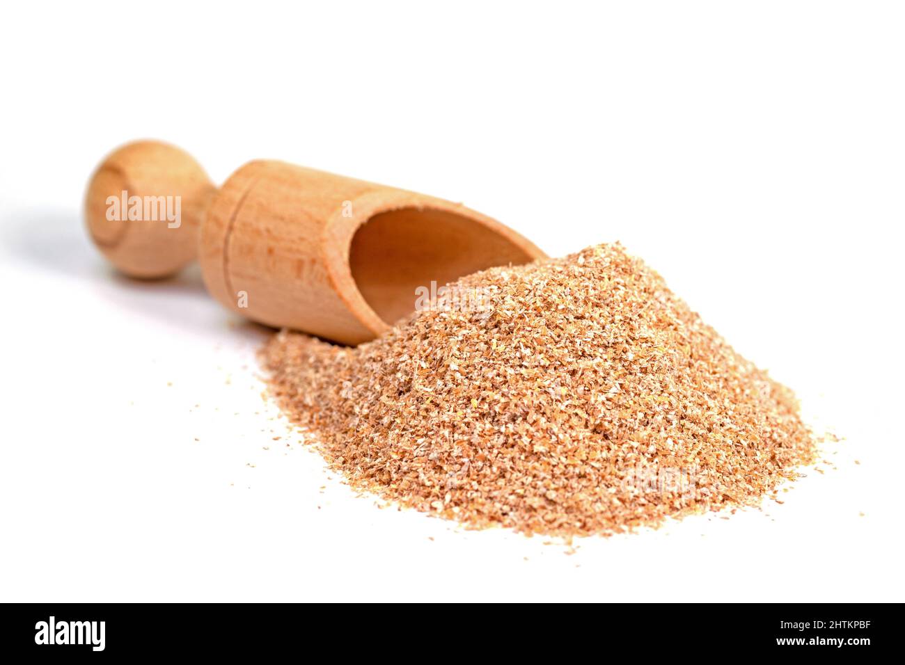 Wheat bran isolated against white background Stock Photo - Alamy