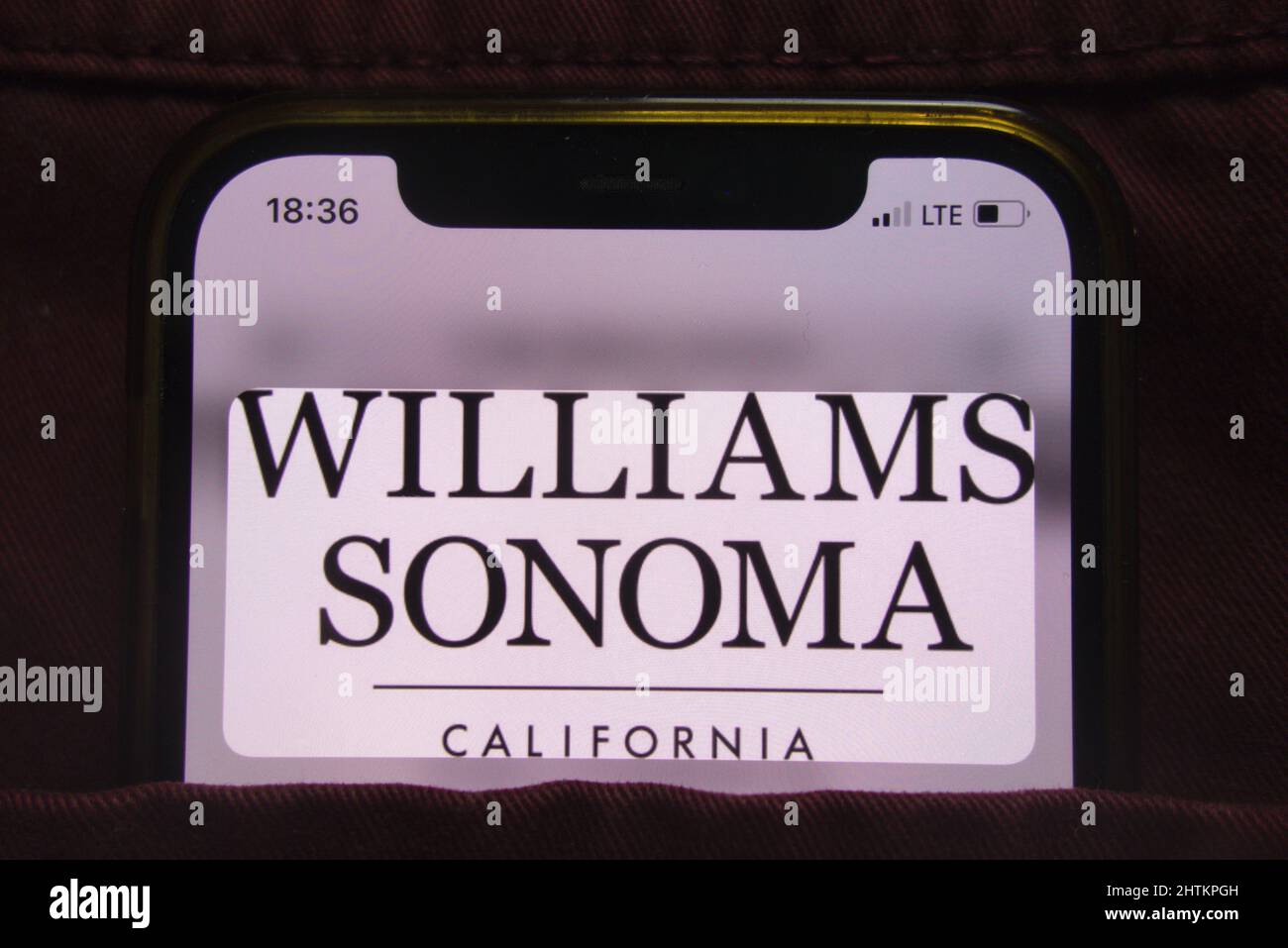 KONSKIE, POLAND - February 27, 2022: Williams Sonoma Inc logo displayed ...