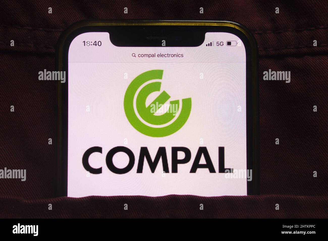 KONSKIE, POLAND - February 27, 2022: Compal Electronics Inc logo ...