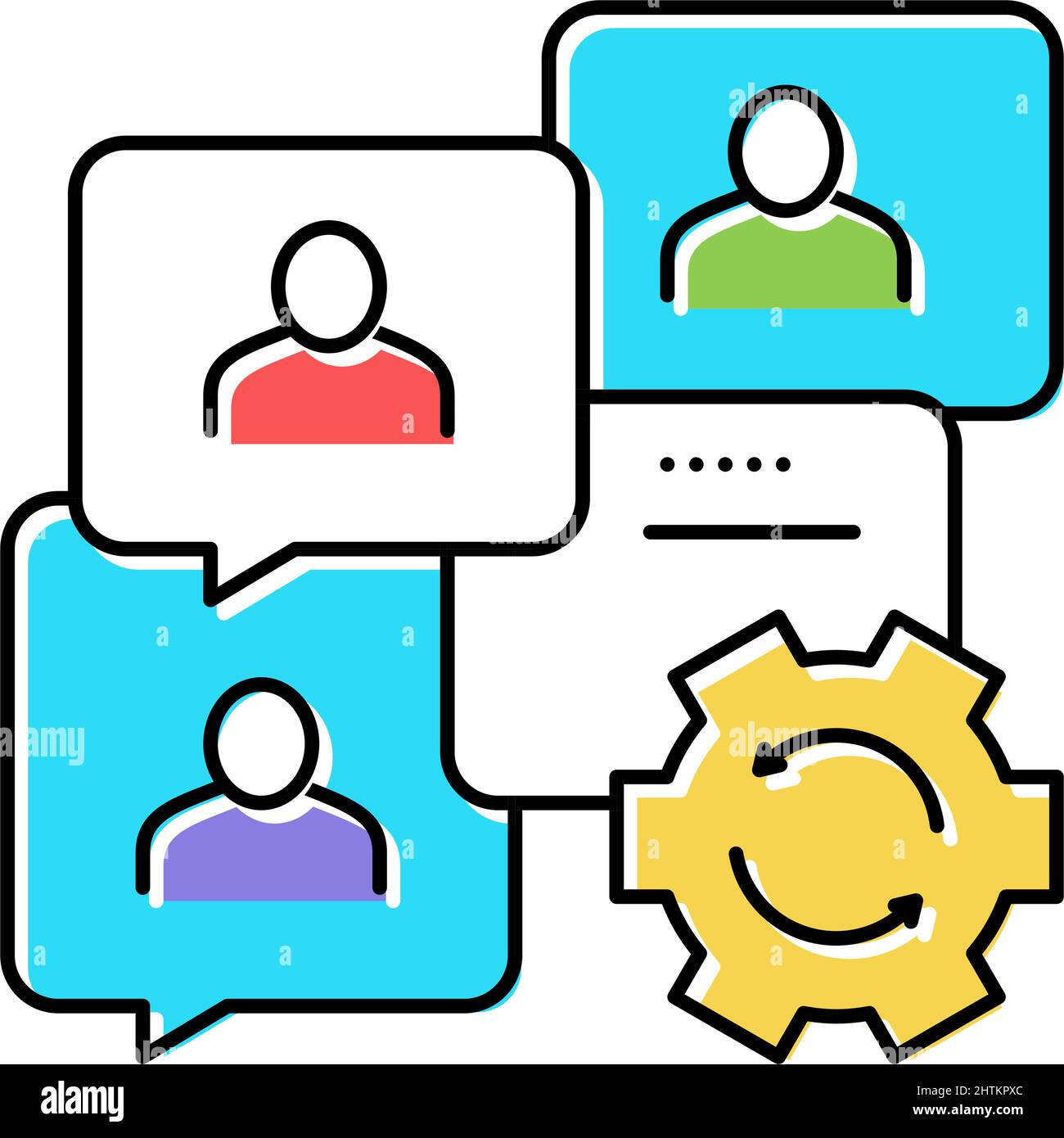 communication optimize color icon vector illustration Stock Vector ...