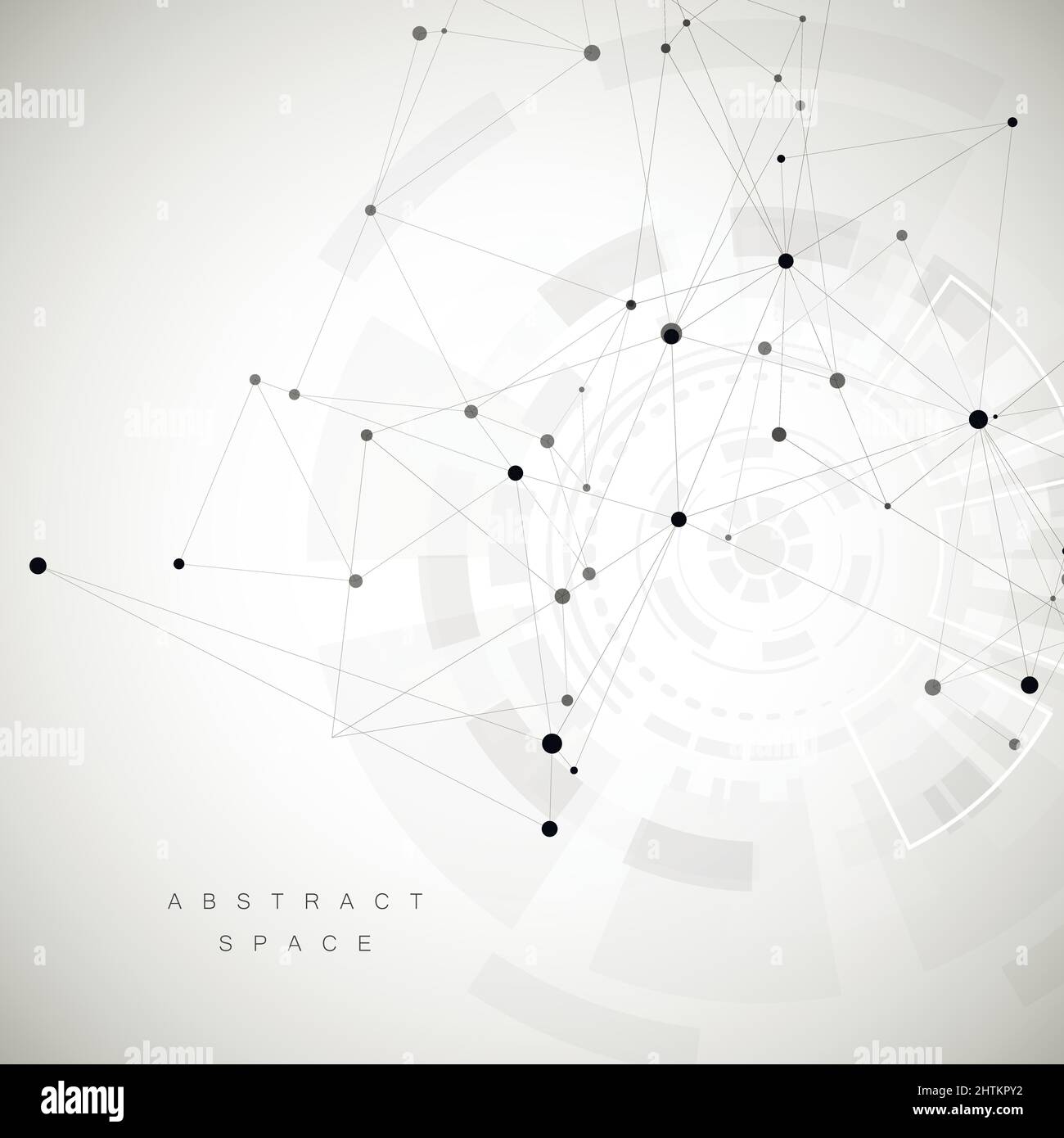 Network background with big circle connected lines Stock Vector Image ...