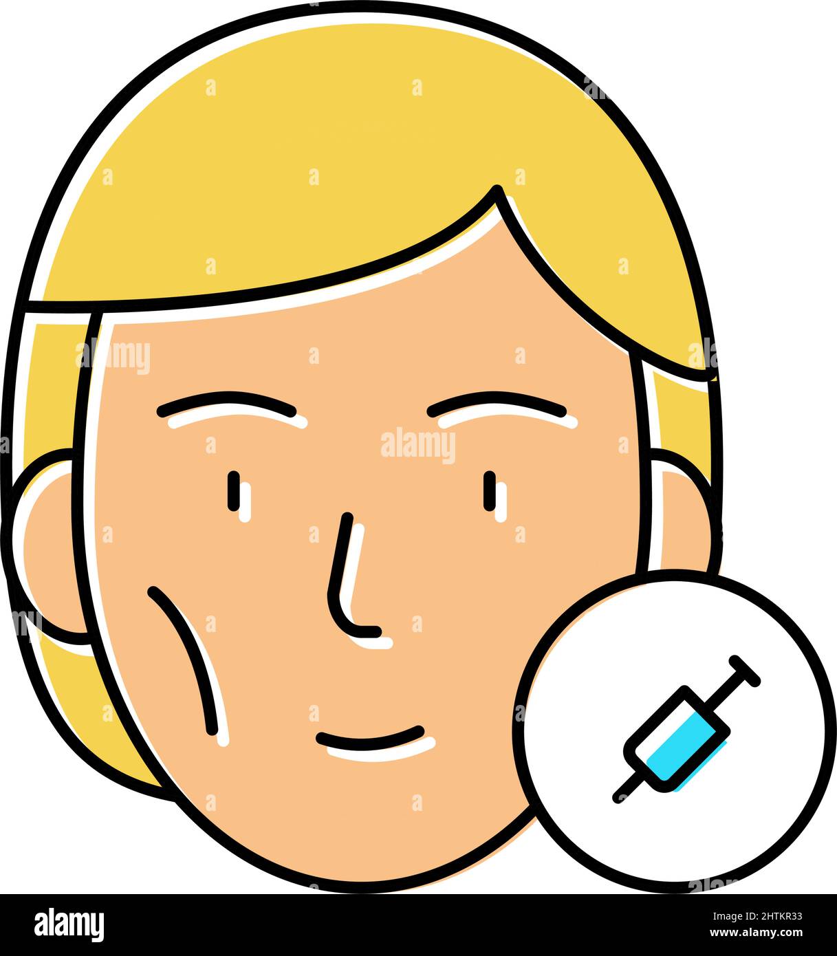 botox injections color icon vector color illustration Stock Vector ...