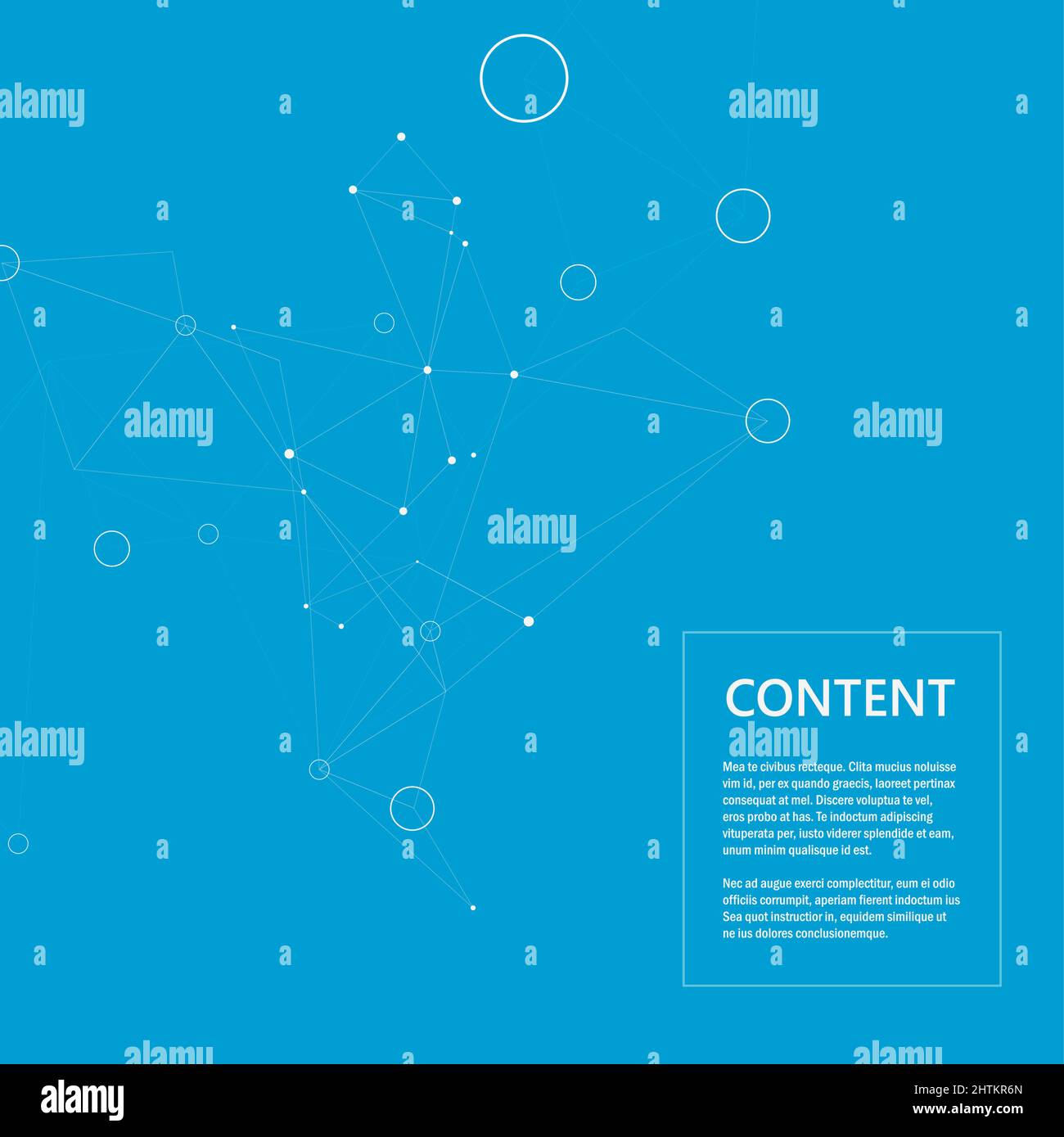Polygonal abstract space background with connecting dots circles and ...