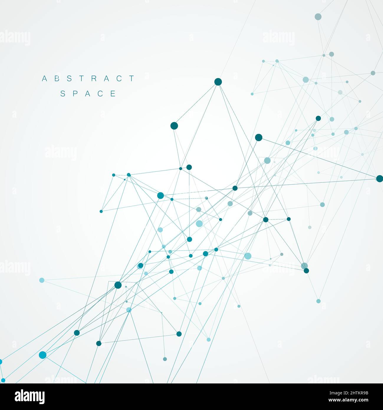 Vector molecule background and blue connection dots and lines Stock ...