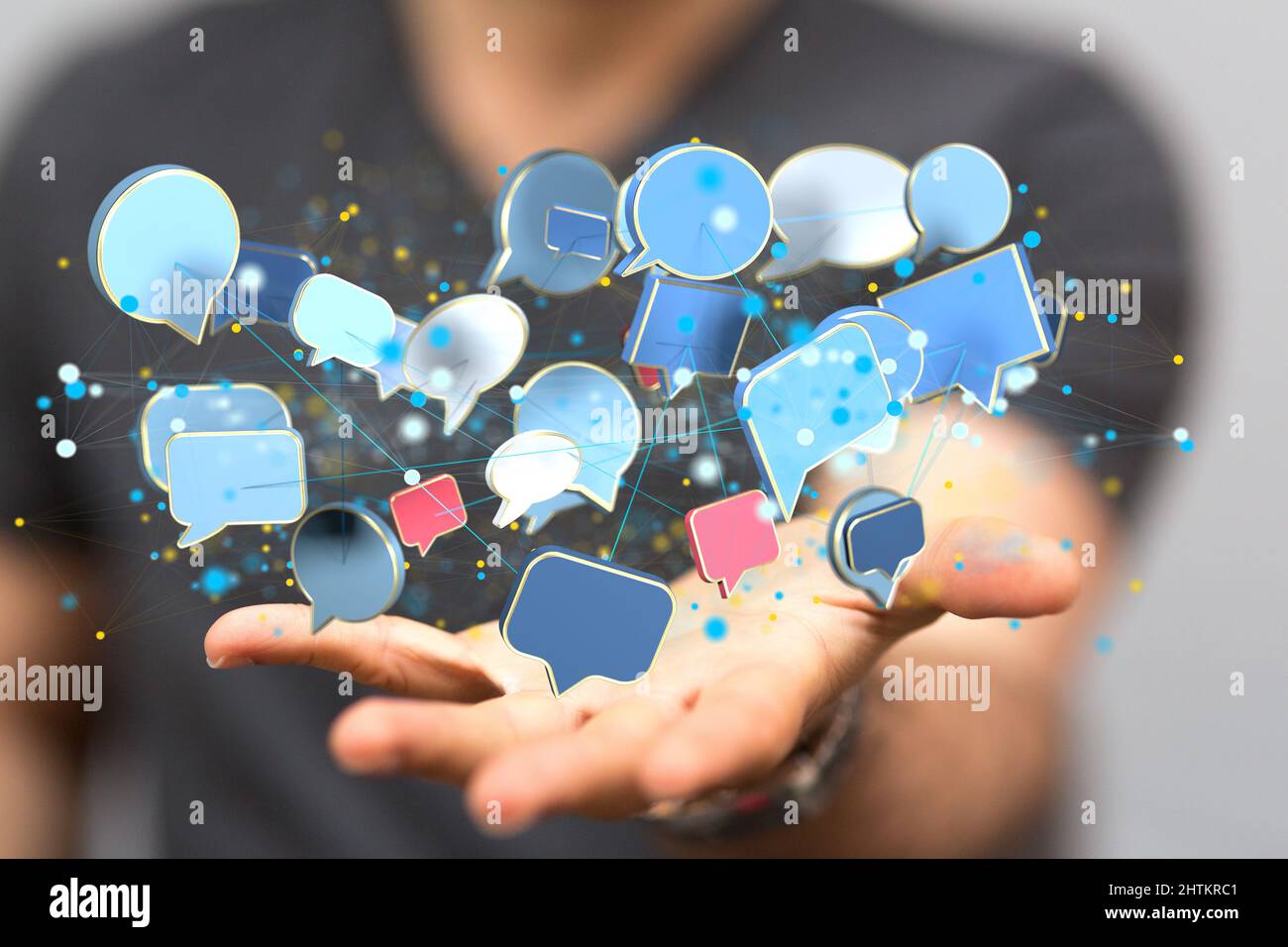 Collection of illustrative symbols connected with communication methods ...