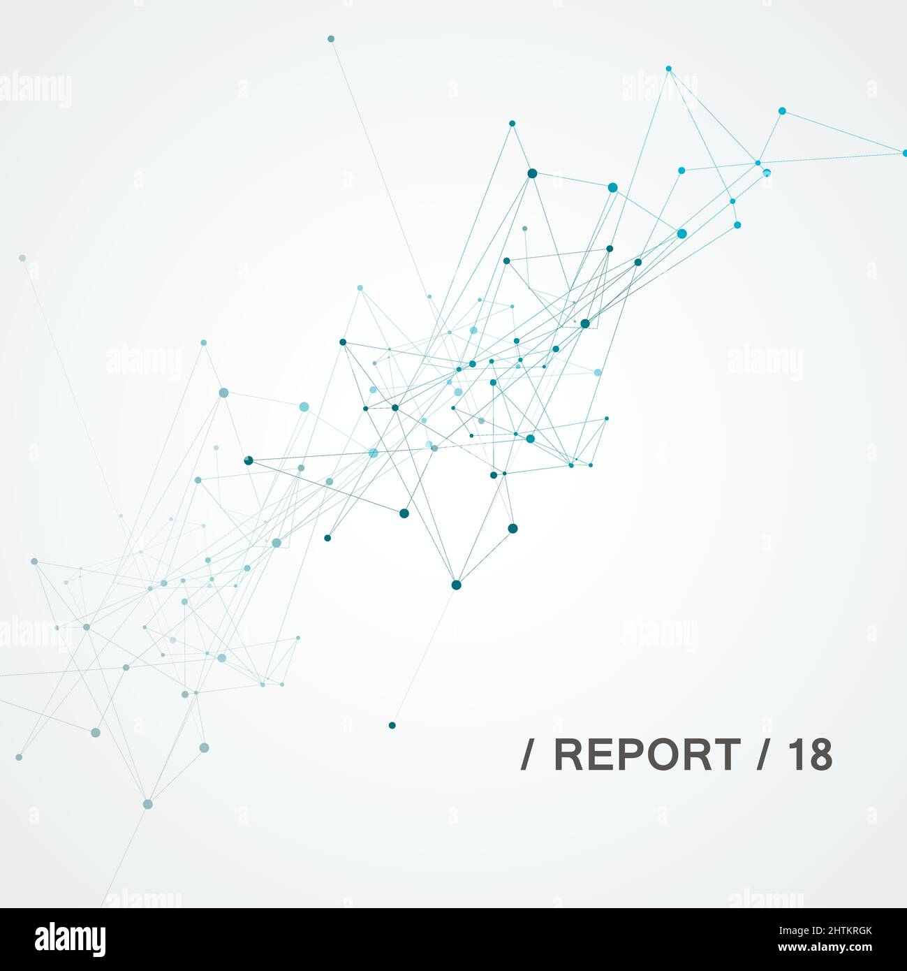 Vector molecule background and blue connection dots and lines Stock ...