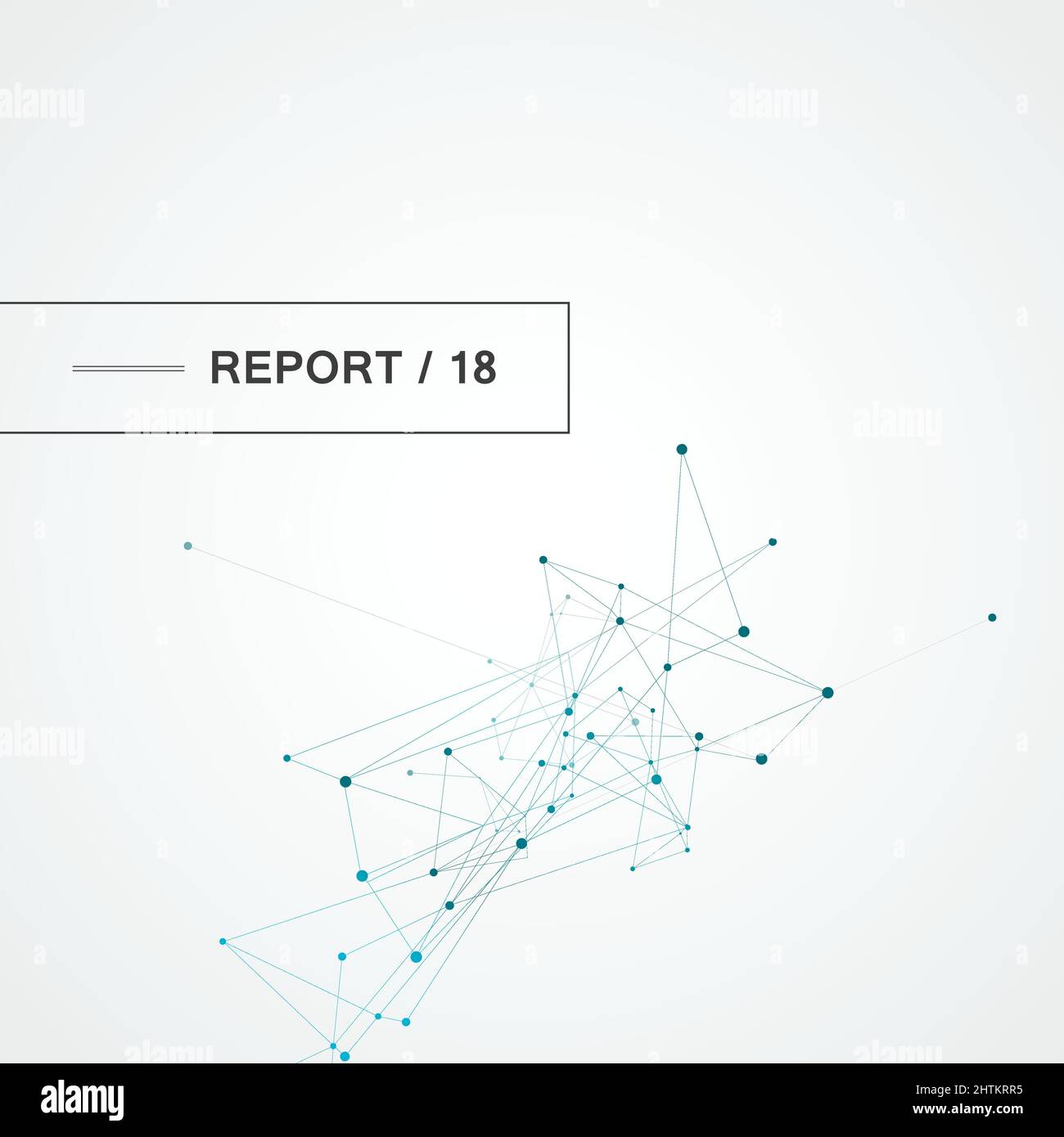 Vector molecule background and blue connection dots and lines Stock ...
