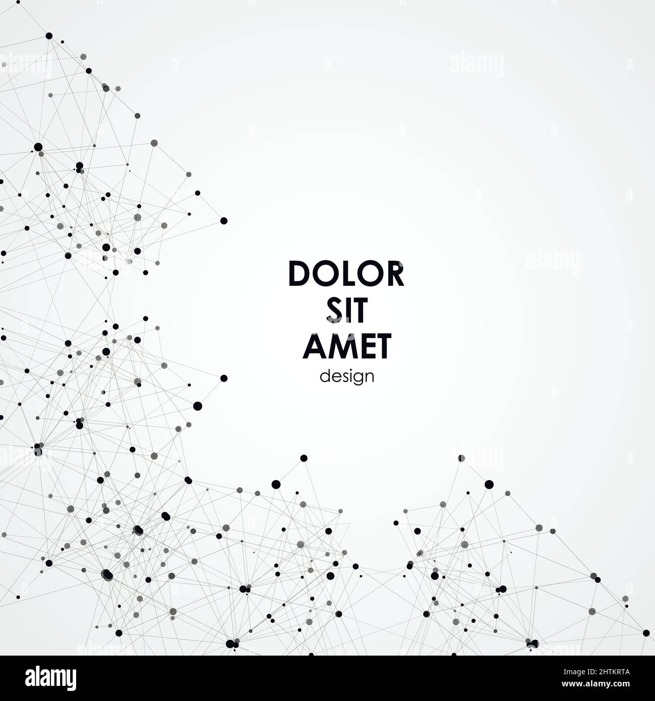 Modern connected background with geometric shapes, lines and dots Stock ...