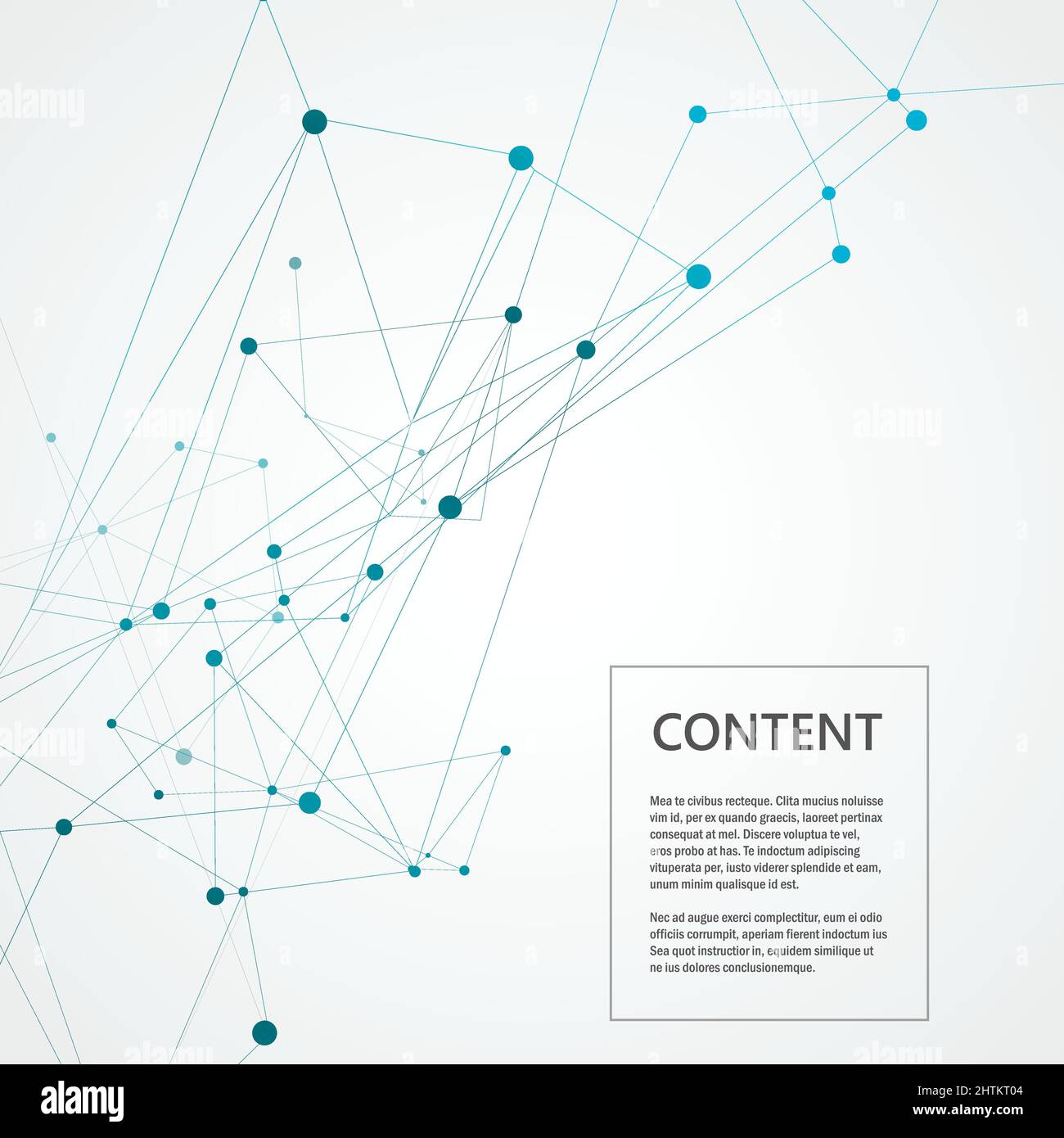 Vector molecule background and blue connection dots and lines Stock ...